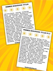 Summer Scrapbook Titles and Ideas for Perfect Layouts